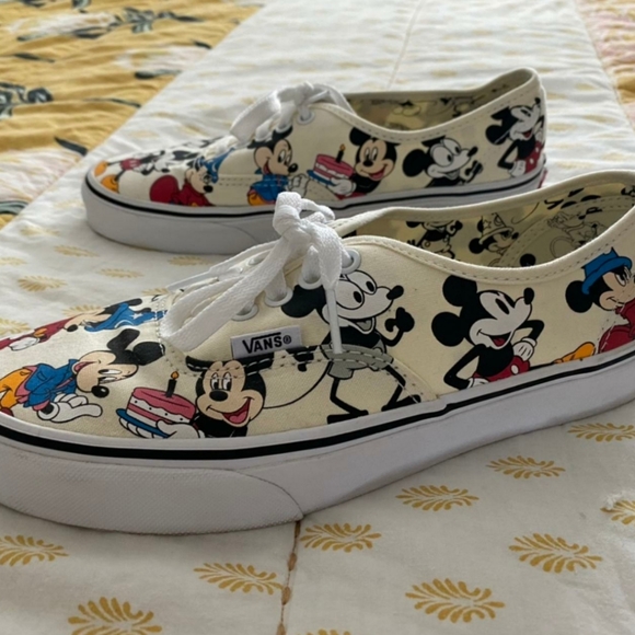 Vans | Shoes | Disney Mickey Mouse 9th Birthday Vans Shoes W2 | Poshmark